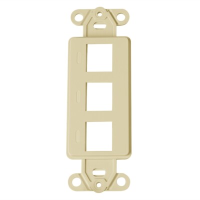 Skywalker 3-Port Single Gang Keystone Decora Style Insert Strap (Ivory ...