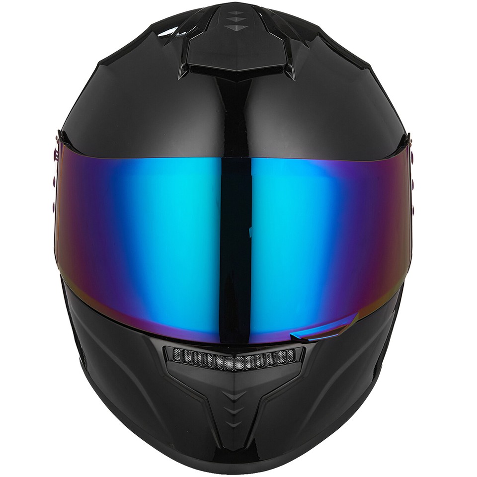 Full Face Motorcycle Helmet Adults DOT Street Bike Racing Helmet Tinted ...