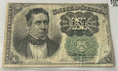 Fifth Issue Fractional Currency 10 cent note FR-1264 Meredith Green ...