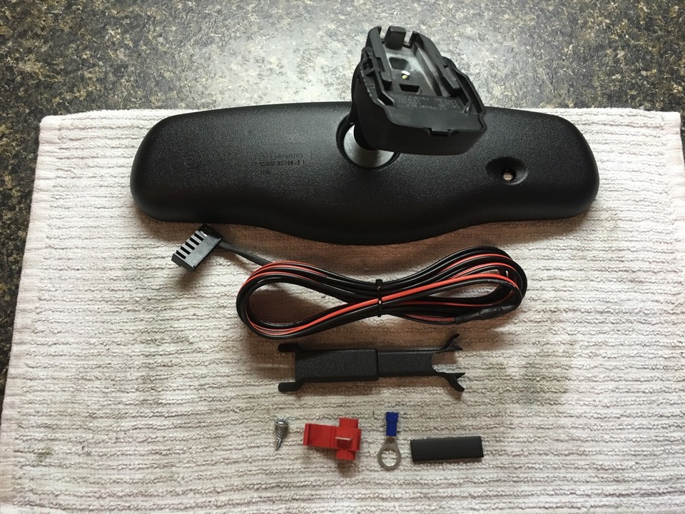 Gentex 177 Auto Dimming Mirror Kit Blue/Green Compass Display Wire ...