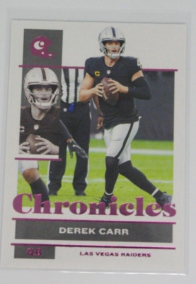 2021 Panini Chronicles Pink Derek Carr Las Vegas Raiders 62 Insert | eBay