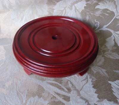 Vintage Chinese Carved Wood Stands Bases For Vase Or Bowl | eBay