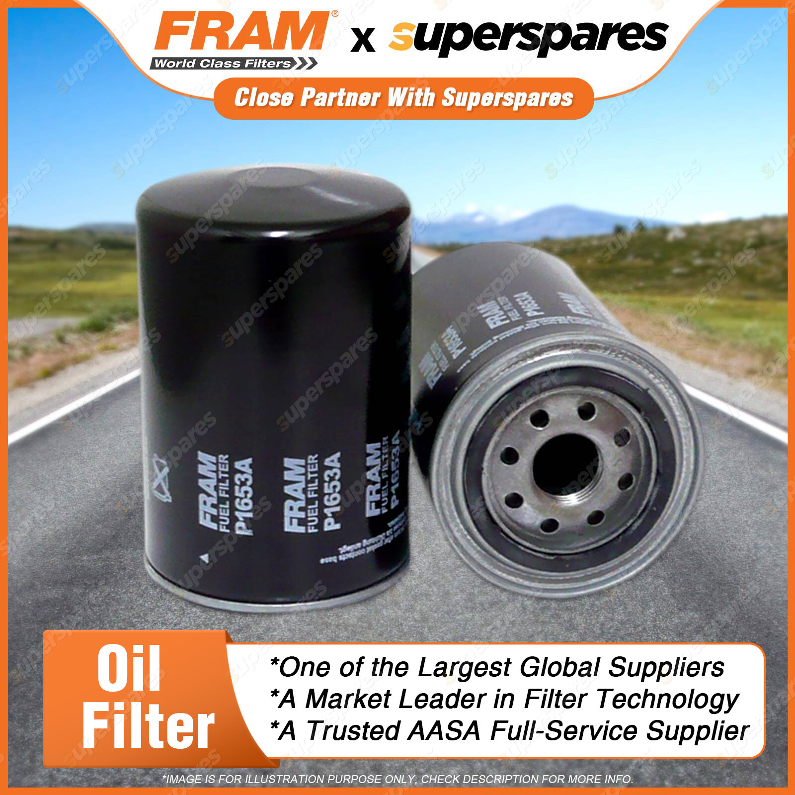 1 Piece Fram Oil Filter P1653A Refer Z136 Height 140mm Outer/Can ...