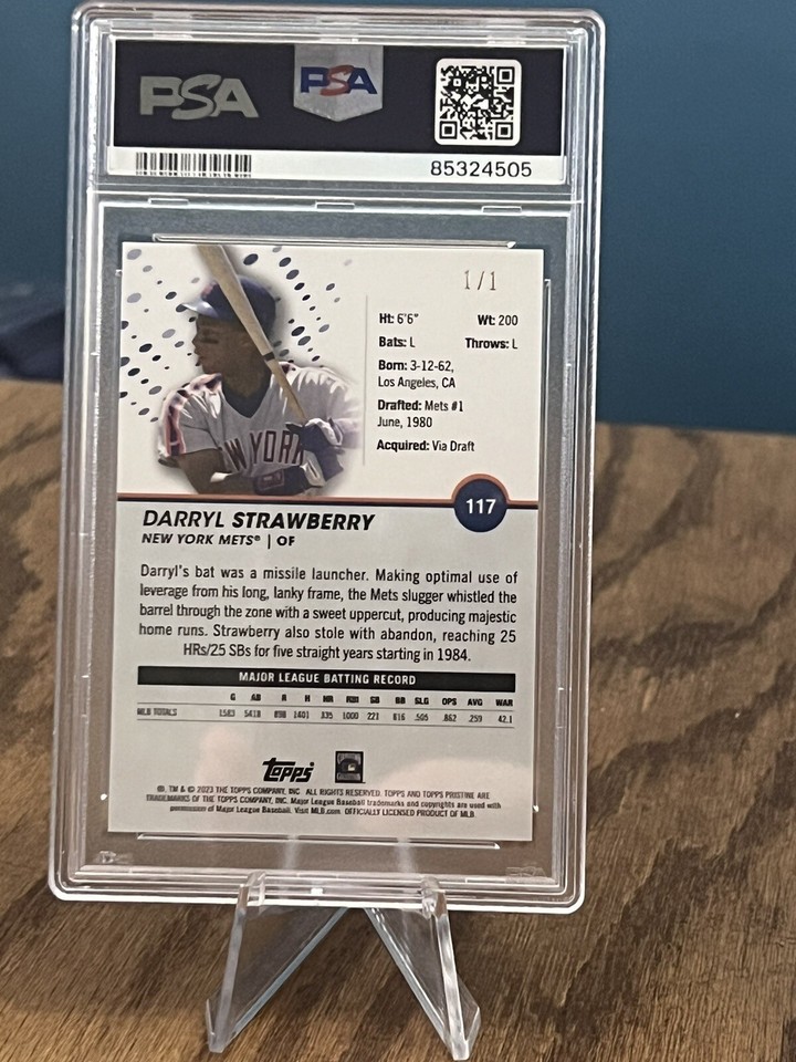 2023 Topps Pristine - Superfractor #117 Darryl Strawberry 1/1 🔥PSA 8 | eBay