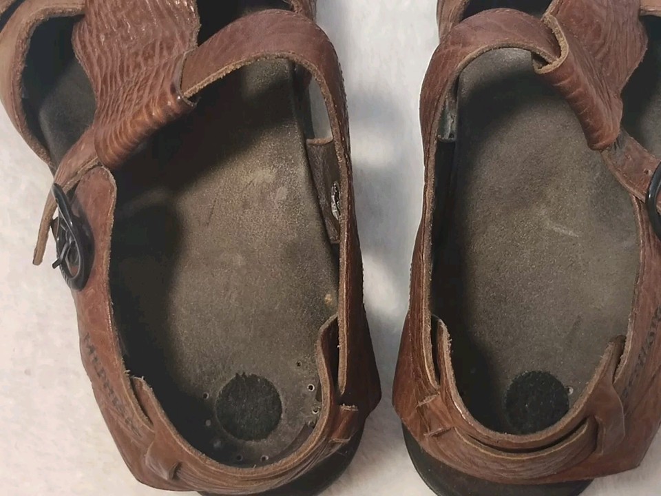 Mephisto Sam Fisherman Sandals Mens 45/11 Brown Leather Strappy France ...