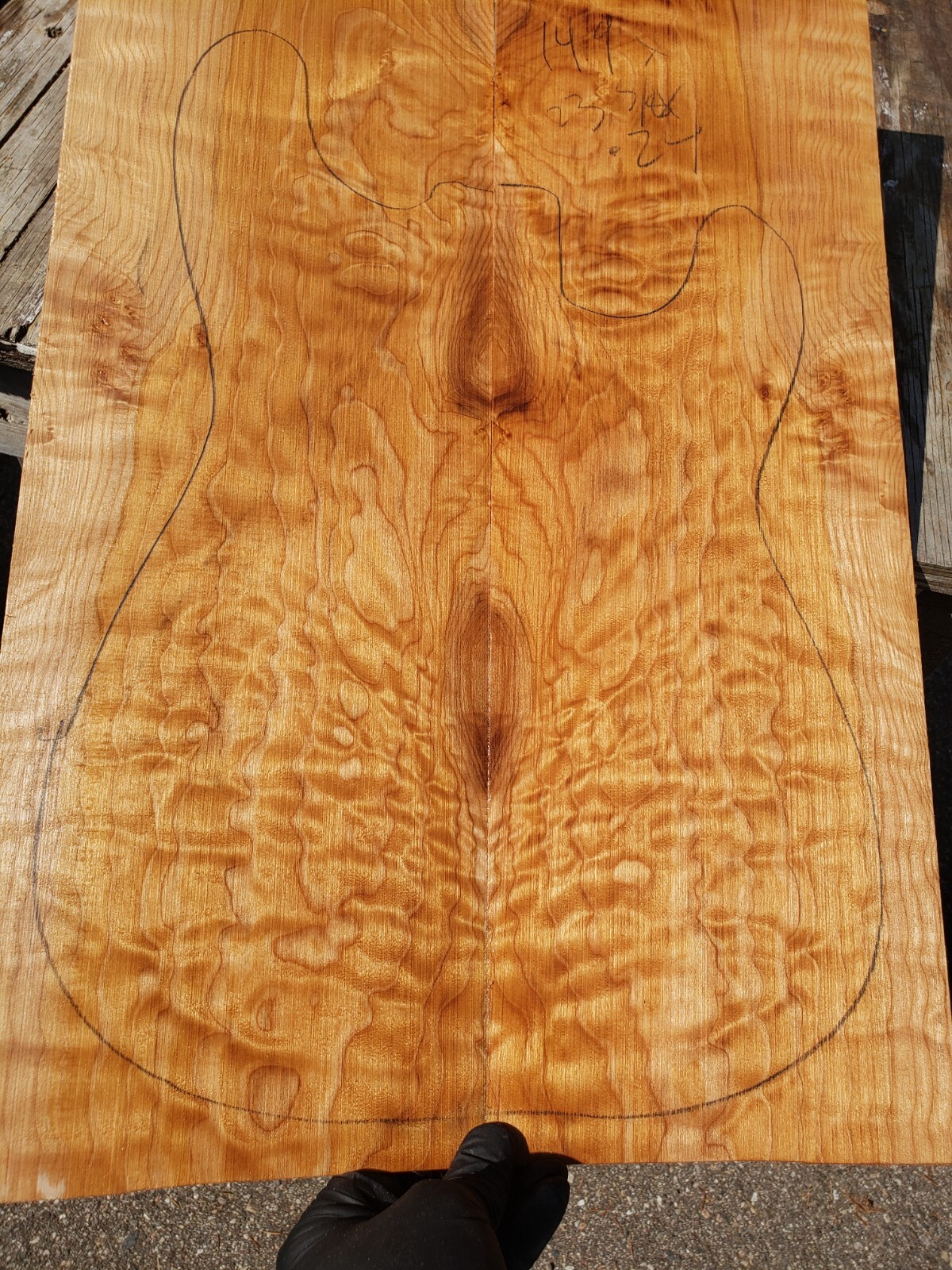 4a Quilted maple guitar top wood or bass figured wood for luthier ...