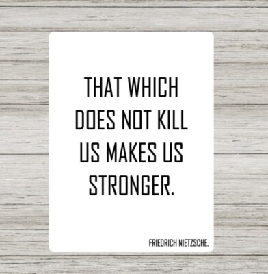 Nietzsche Quote Metal Wall Sign, A5 Nietzsche Motivational Quote Sign ...