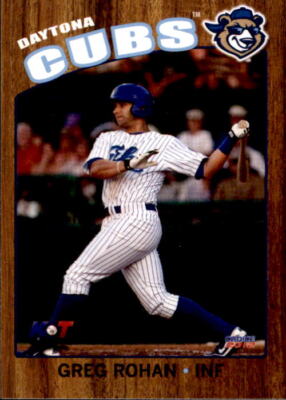 2012 Daytona Cubs Choice #17 Greg Rohan Youngstown Ohio OH Baseball ...