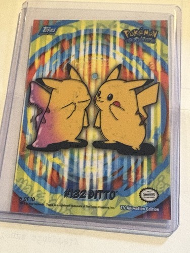 2000 Pokémon Stickers Animation Series 2 "Rare" #132 Ditto. Blue Label ...