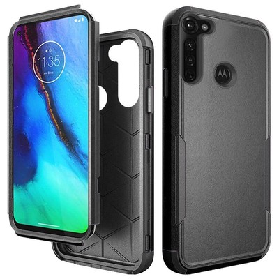 GSA Tough Shockproof Hybrid Case for Motorola Moto G Fast - Black | eBay