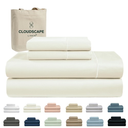 Cloud Scape Linen 100% Egyptian Cotton King Sheets Set – 1000 Thread Count, 4... 850061913692| eBay