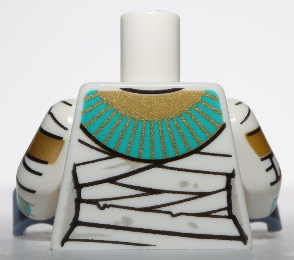 Lego White Torso Female Scarab Collar Bandage Wrappings Mummy | eBay
