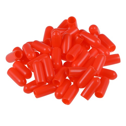 Screw Thread Protectors, 4.5mm ID 15mm Length Round End Cap Cover Red ...