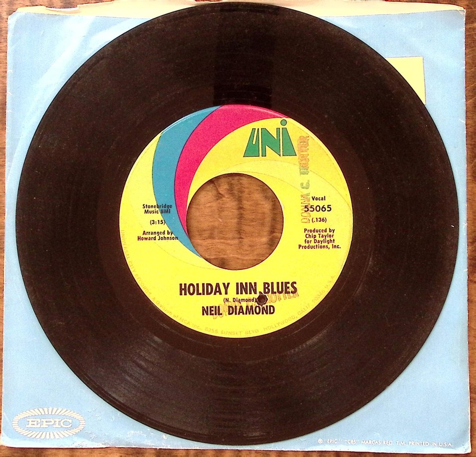 NEIL DIAMOND HOLIDAY INN BLUES/BROOKLYN ROADS EPIC RECORDS VINYL 45 52-51 | eBay