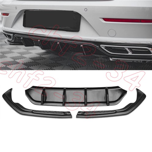Fits For VW Arteon 2021-23 ABS Gloss Black Rear Diffuser Bumper Lip ...