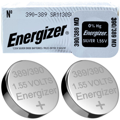 2 x Energizer 390 389 SR54 V390 D390 SR1130SW Watch Batteries | eBay UK