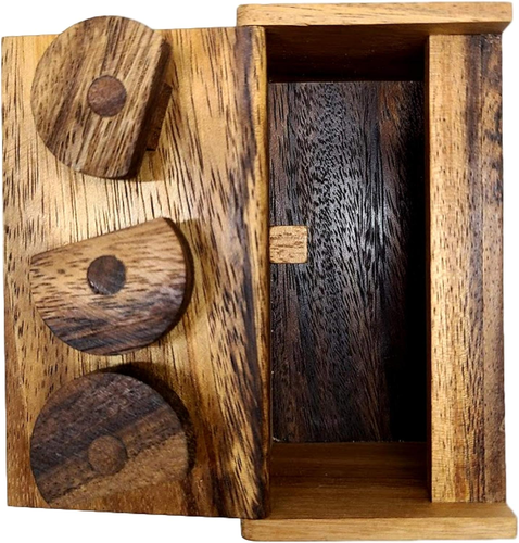 3 Wheel Combination Secret Lock Puzzle Box | eBay