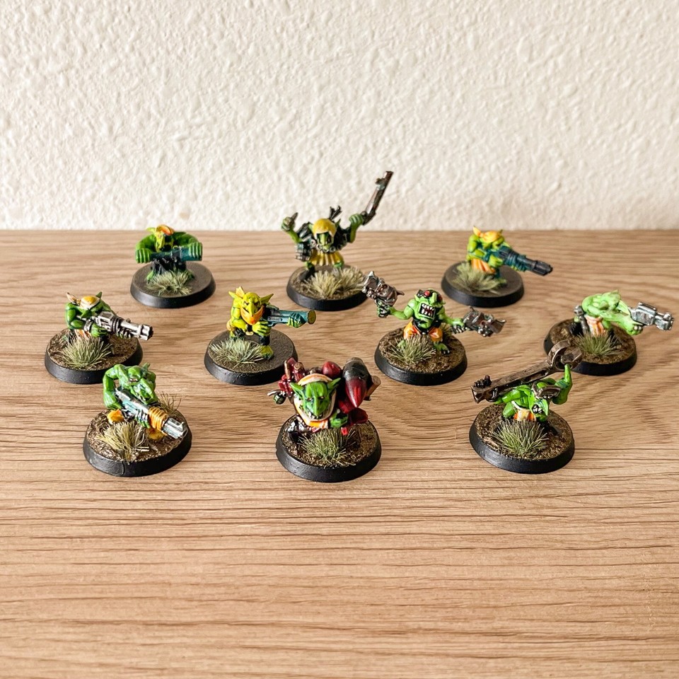 Warhammer 40k Xenos - Painted Orks Bad Moons Army - BoxedUp (272) | eBay