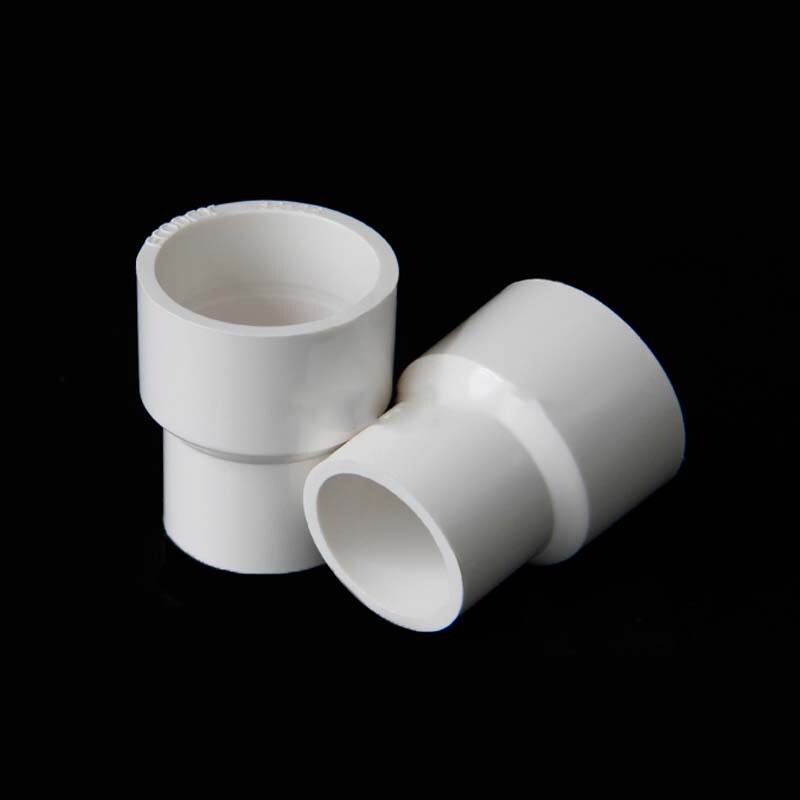 White PVC Reducing Pipe Fitting Concentric Reducer Connector Socket ...