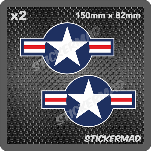 x2 US Air Force Roundels Kampfflugzeuge Sicherheit Luftfahrt Kampf ...