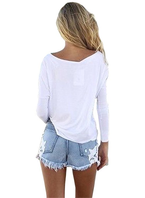 Women's Plain Loose Fit Draped Oversized T Shirt Batwing Slouch Top 8 ...