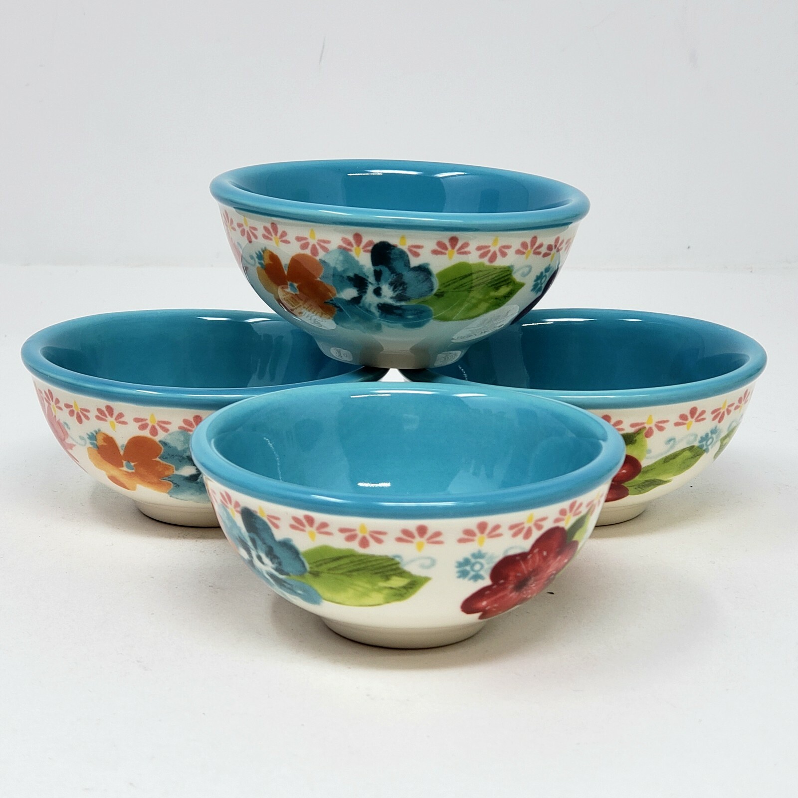 The Pioneer Woman Wildflower Whimsy Floral Condiment DIP Prep Bowls Set ...