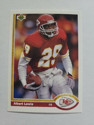 ALBERT LEWIS 1991 UPPER DECK FOOTBALL CARD # 128 E1463 | eBay