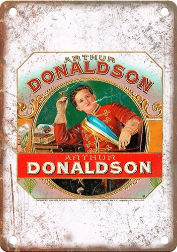 Cigar Box Metal Sign Aluminum 8x12 Arthur Donaldson Reproduction Plaque ...