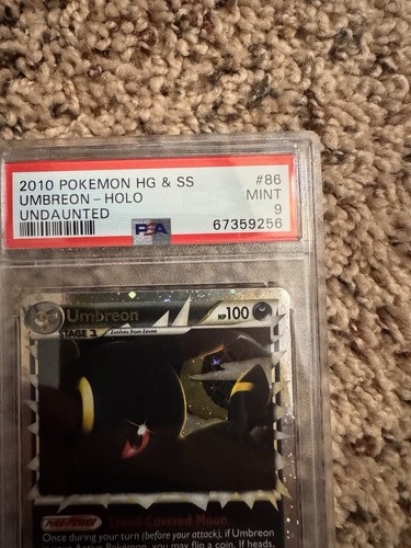 Pokémon TCG Umbreon Prime Holo Rare Card HS-Undaunted 86/90 PSA 9 | eBay