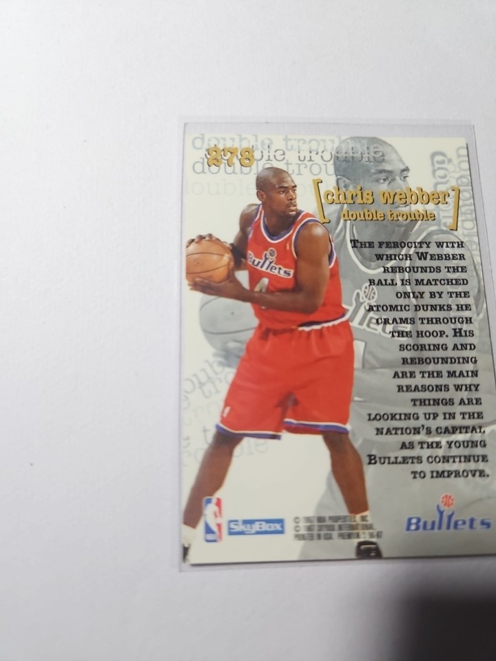 NBA Bullets 1996-97 Skybox Premium - Double Trouble Chris Webber #278 ...