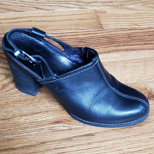 Timberland Earthkeepers Rudston Black Leather Clogs Size 7.5 M | eBay