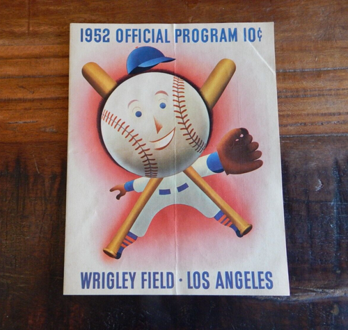 1952 LOS ANGELES ANGELS VS SEATTLE RAINIERS PCL MINOR LEAGUE BASEBALL ...