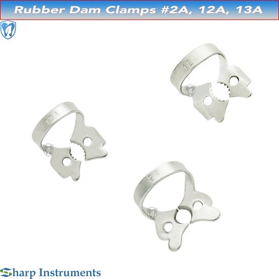Rubber Dam Clamp Dental Ivory Molar & Premolar Brinker Steel Clamps 2A ...