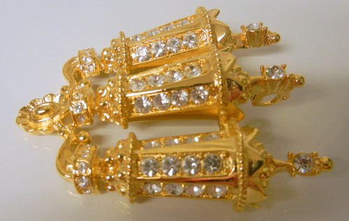 Ghristmas Streets of Paris KJL Kenneth Jay Lane Rhinestones Gaslight ...