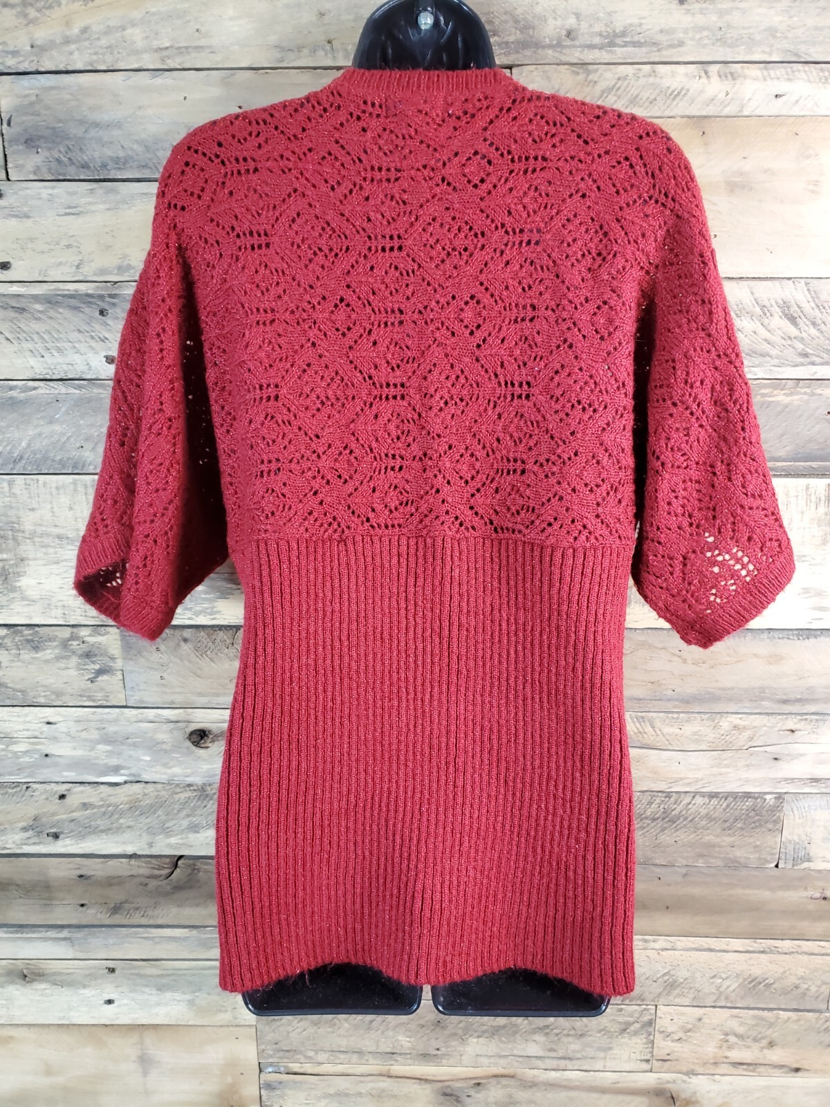 A New Approach Pullover Sweater Red XL Short Sleeve Chest 34" Length 25 ...