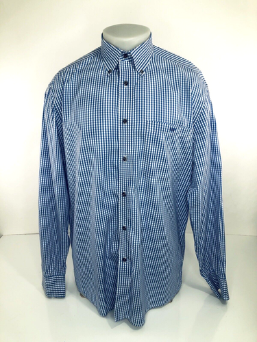 KING RANCH - Embroidered LOGO Plaid Check Mens L Western Shirt | eBay