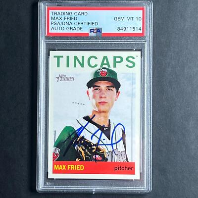 2013 Topps Heritage Tincaps #195 Max Fried Signed Card PSA AUTO 10 Slabbed Brave | eBay