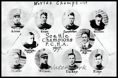 PCHA 17 - 18 Stanley Cup Champs Seattle Metropolitans Team Pic 8 1/2 X ...