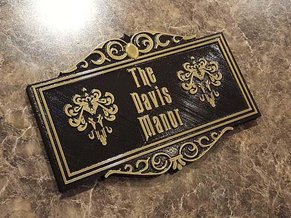 Personalized Haunted Mansion Themed Family Last Name Sign / Plaque | eBay