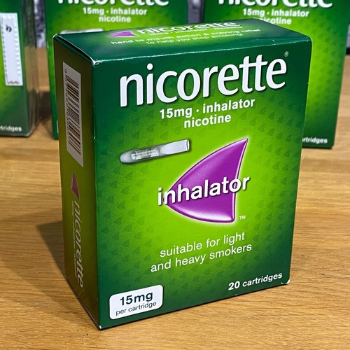 🟢 Nicorette Inhalator 15mg Nicotine for Light and Heavy Smokers x 20 ...