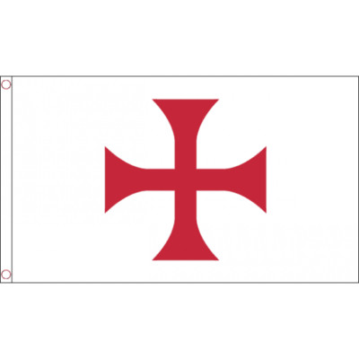 DRAPEAU TEMPLIERS ORDRE DU TEMPLE 150x90cm - DRAPEAU CROIX PATTEE ROUGE ...