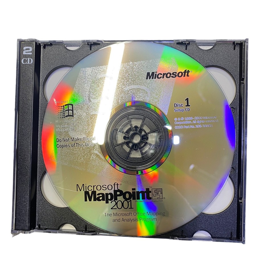 Microsoft MapPoint Version 2001 Office Mapping & Data Visualization ...