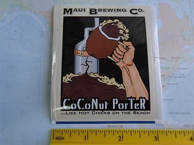 Bière Autocollant ~ ~ Maui Brassage Co Coco Porter Comme Chaud Chicks ...