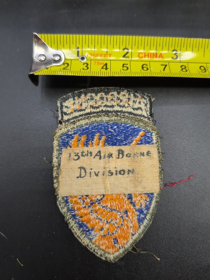 WWII/2 US Army 13th Airborne Division patch with attached tab | eBay