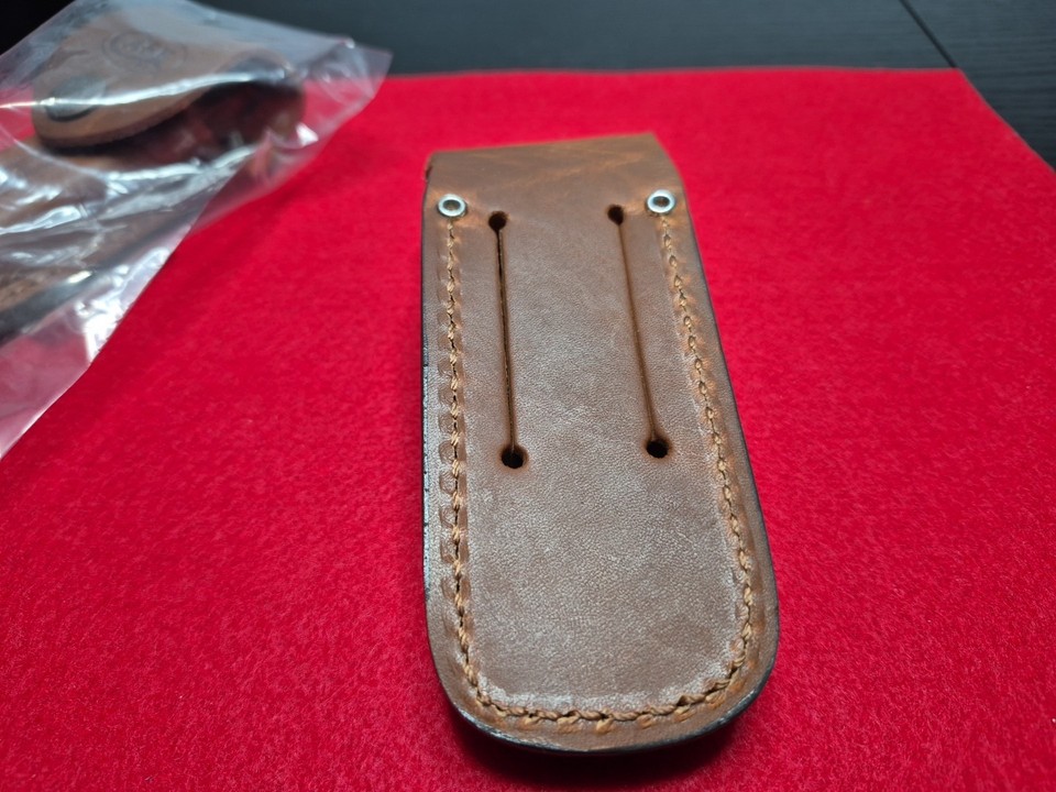Case Trapper Brown Leather Sheath Case for Folding Pocket Knife XX USA ...