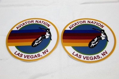 2x AVIATOR NATION Surfer Logo Vinyl Waterproof LAS VEGAS Stickers Free ...