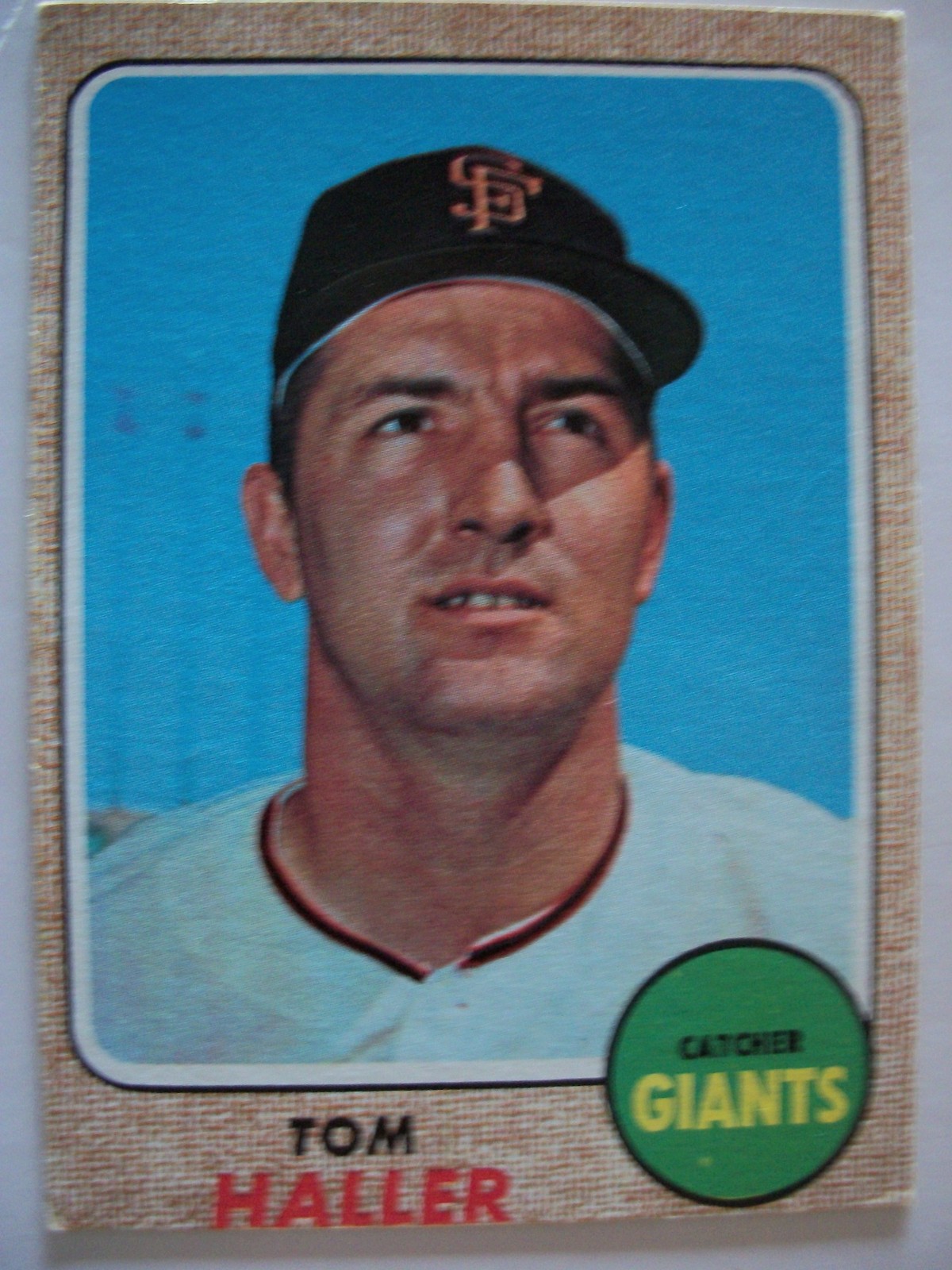 1968 TOPPS # 185 TOM HALLER , GIANTS !!! | eBay