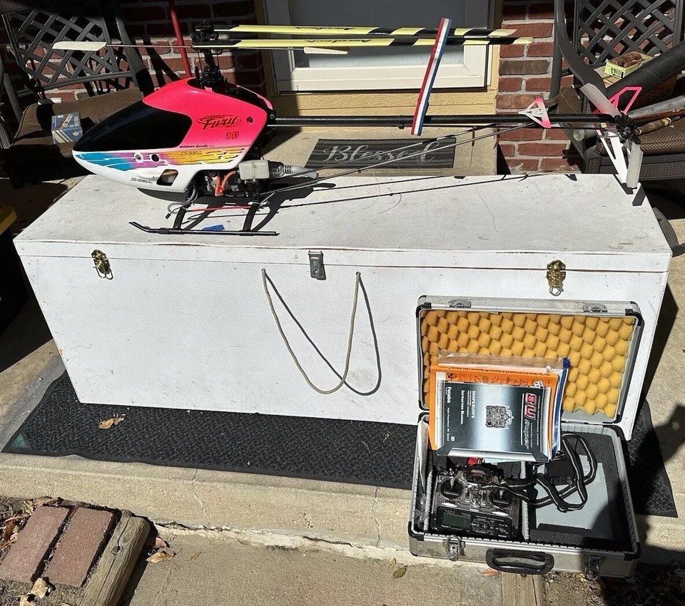 Miniature Aircraft X-Cell Fury 3D RC Helicopter Gas Powered Model Toy ...