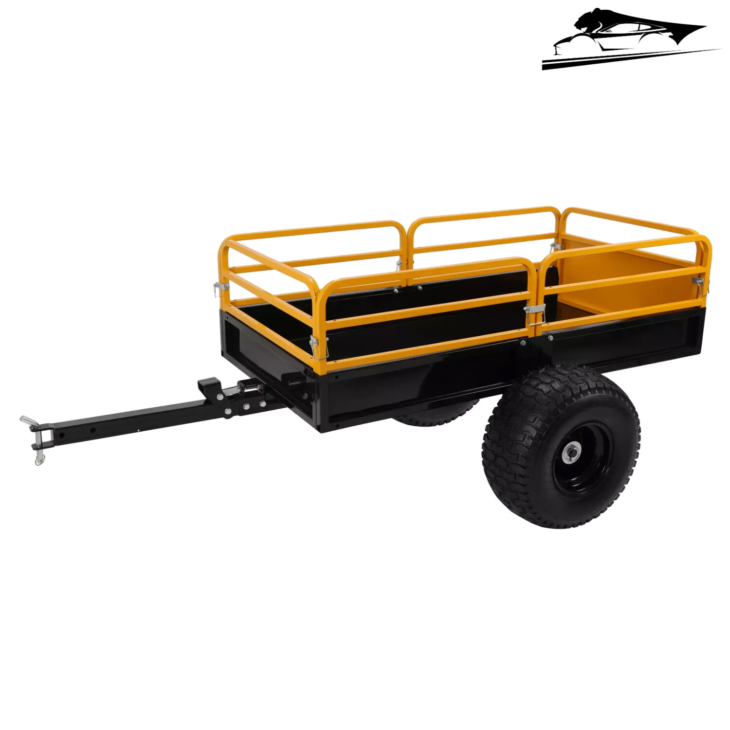 For ATV Utility Cart Cargo Trailer Tow Behind Dump Cart 1600 lbs Garden ...