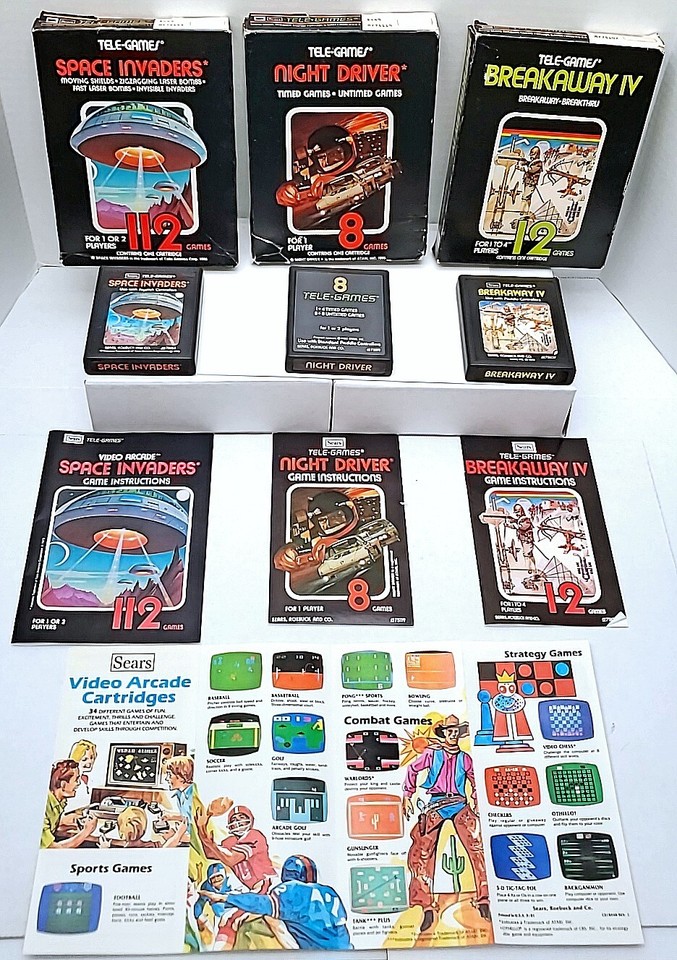 🕹️ $765 RARE 1983 Sears Video Arcade II Console +15 CIB ATARI 2600 ...